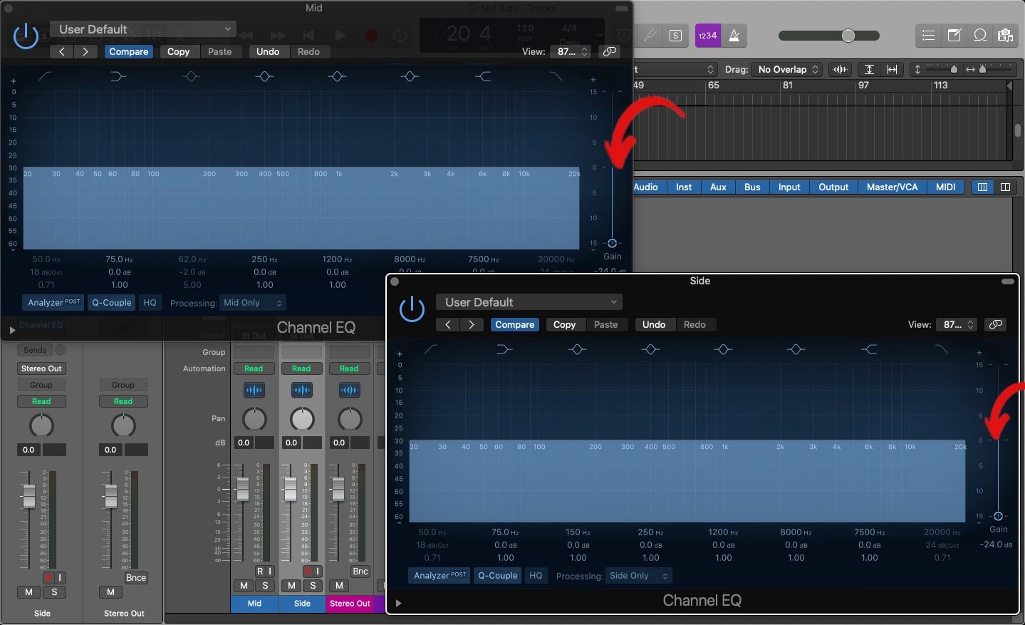 Mid-Side Processing with Logic Pro X Stock Plugins - MusicMixMastering